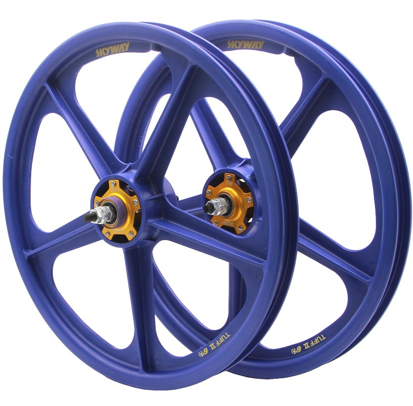 Skyway 60th Anniversary 20" BLUE Retro Tuff Wheels with GOLD Alloy ...